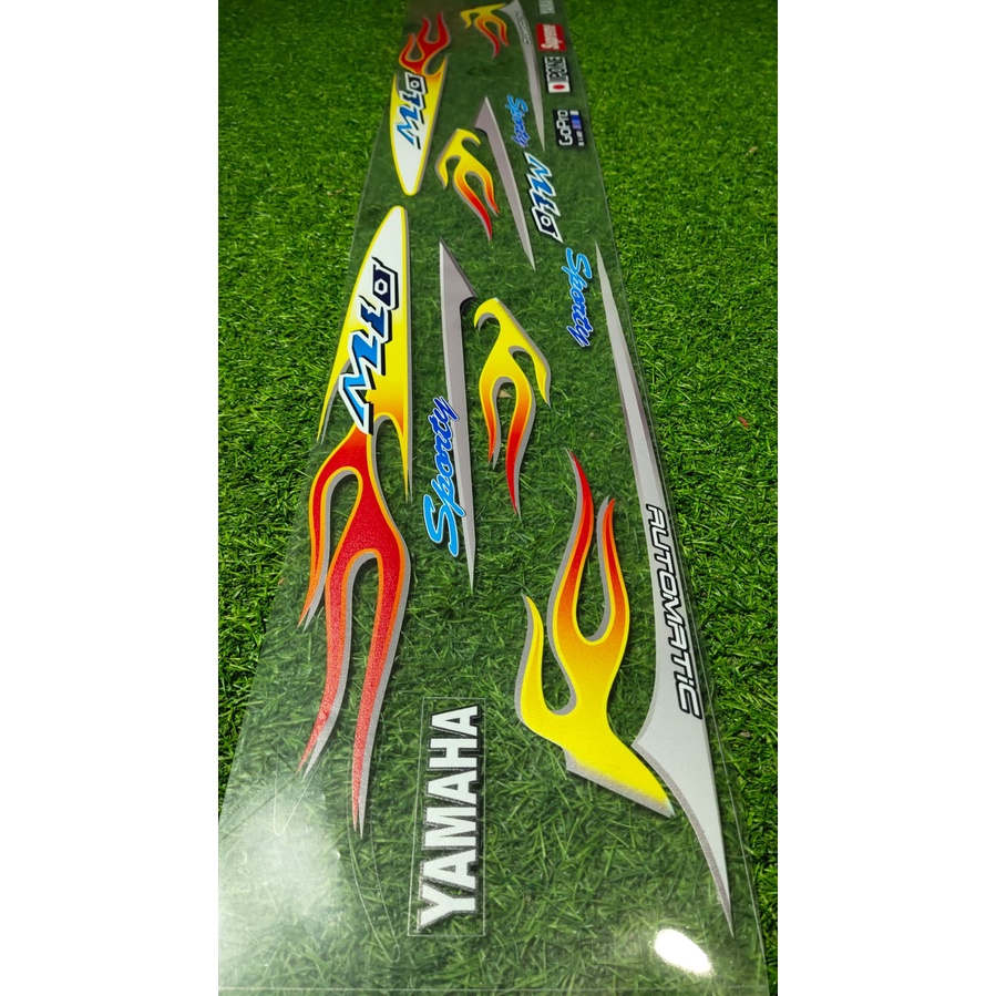 Jual Striping Mio Sporty Mio Smile List Variasi Motip api Bahan Bening ...