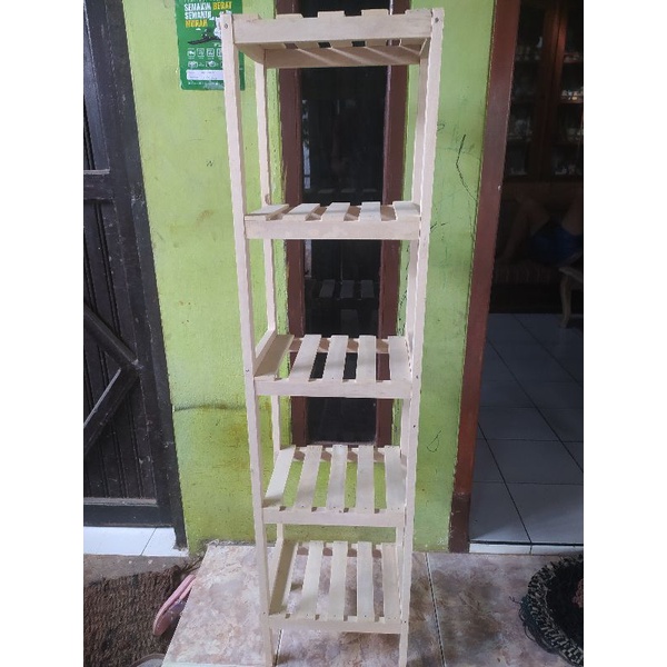 Jual rak 5 susun kayu minimalis murah | Shopee Indonesia