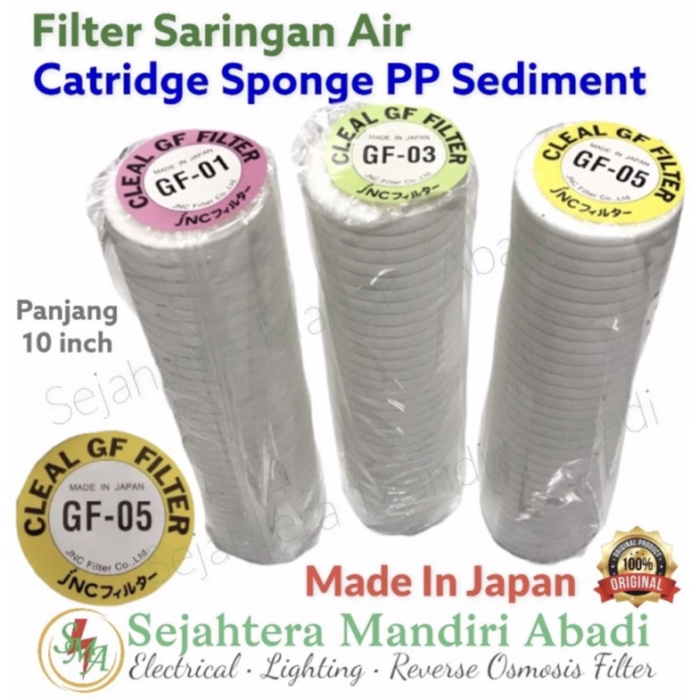Jual Cleal GF Filter Air Catridge Spon PP Sediment 10 Inch Made In ...