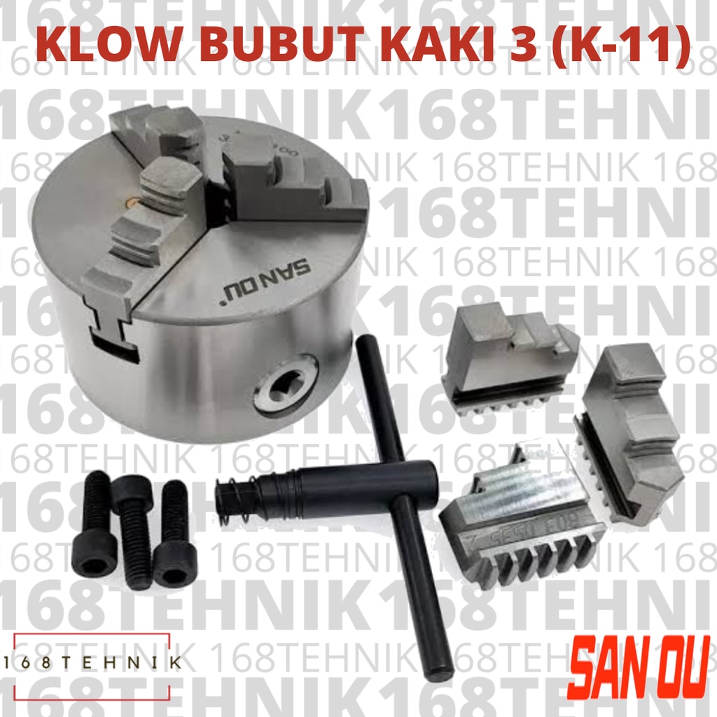 Jual CHUCK BUBUT 4 INCHI 3 JAW / CATOK BUBUT 100MM KAKI 3 / CLAW BUBUT ...