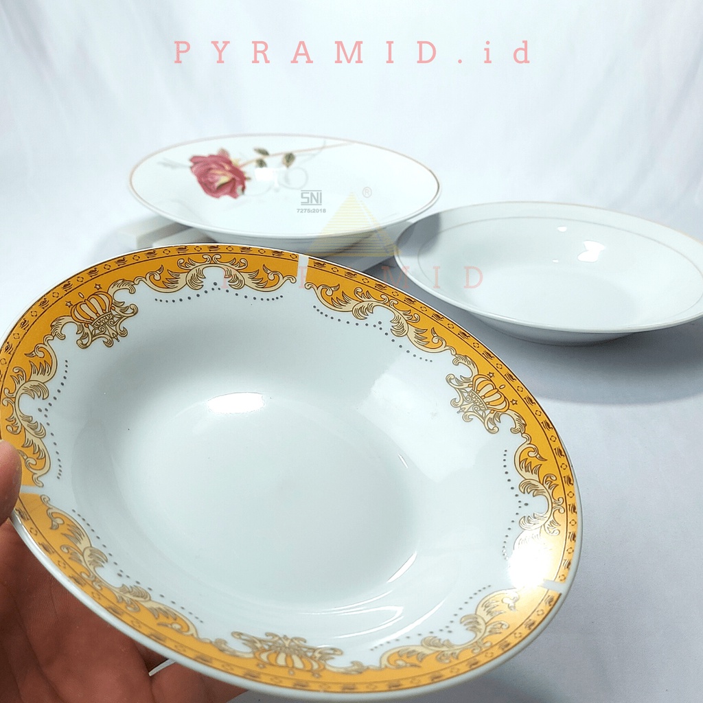Jual PYRAMID | PIRING MAKAN 8 | 21 CM | Piring makan porselen (keramik ...