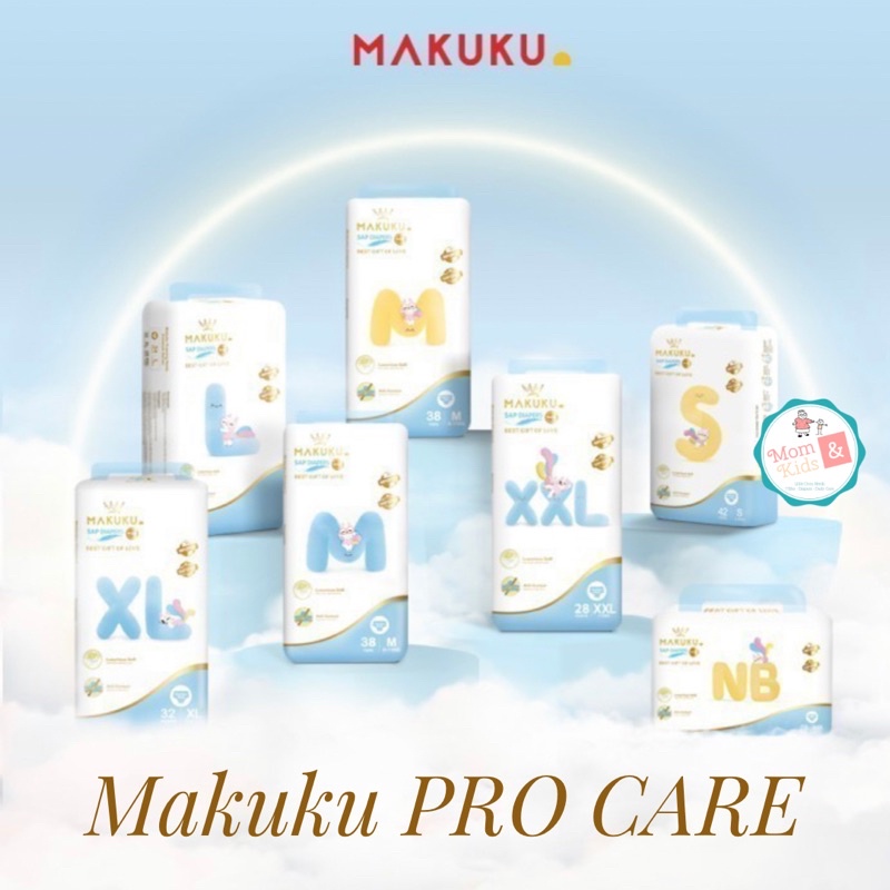 Jual MAKUKU Air Diapers Premium PRO CARE Tape & Pant | PROCARE Popok Bayi Perekat & Celana ...