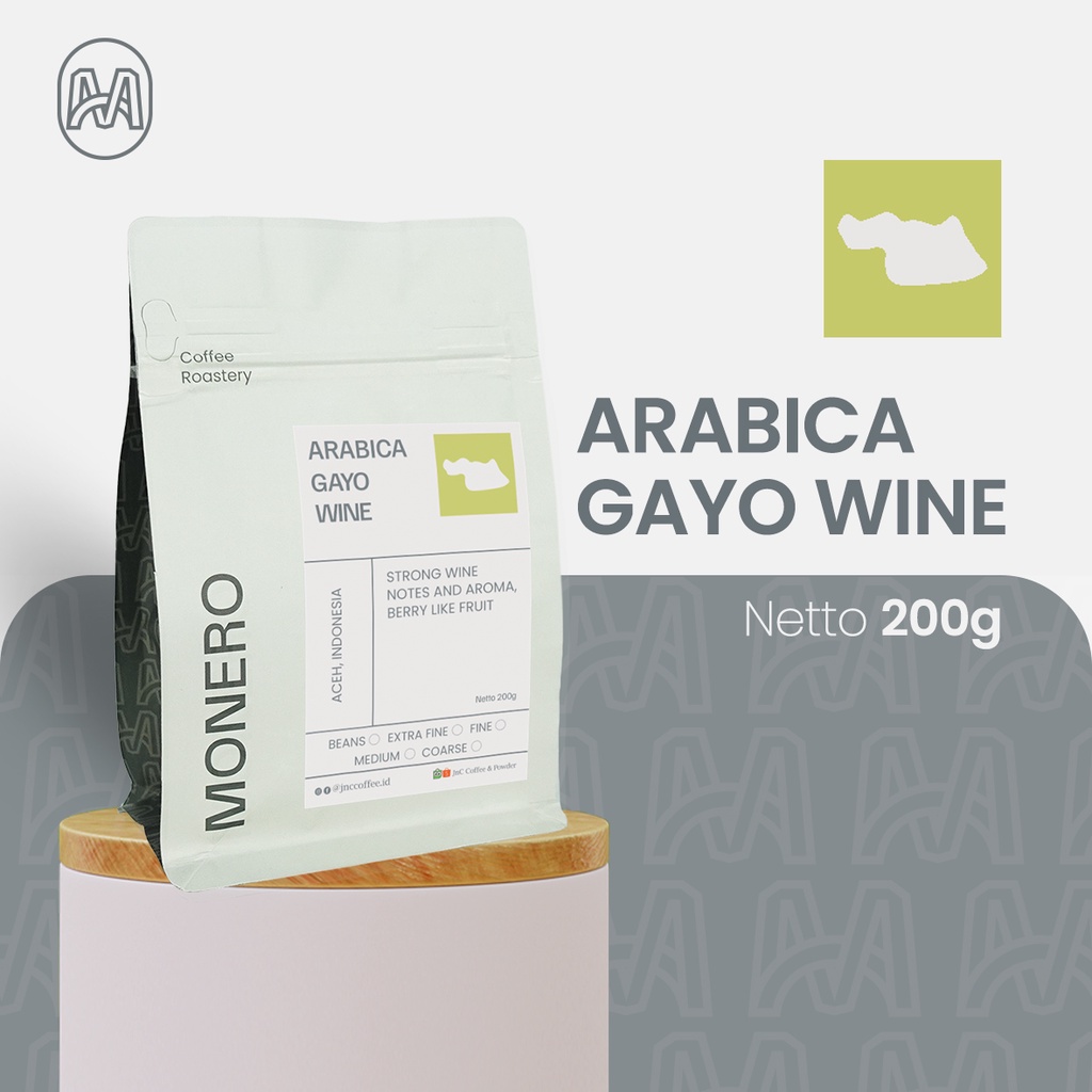 Jual Kopi Arabika Gayo Wine Monero Arabica Coffee 200gr | Shopee Indonesia