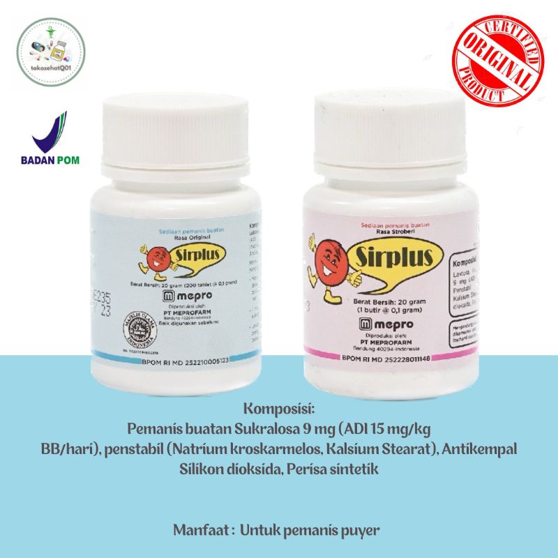 Jual Sirplus Tablet Strawberry Per Pot 200 Tablet | Shopee Indonesia