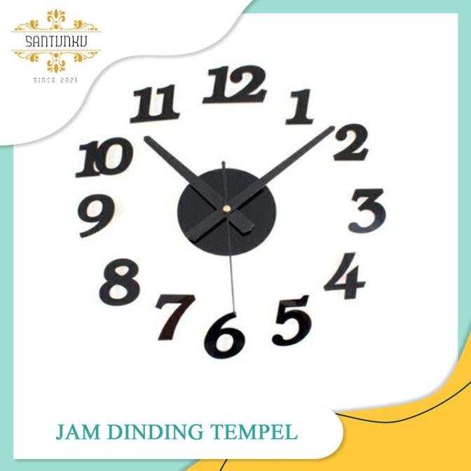 Jual JAM DINDING TEMPEL ANALOG 3D AESTHETIC TEMBOK MANUAL [SANTUNKU ...