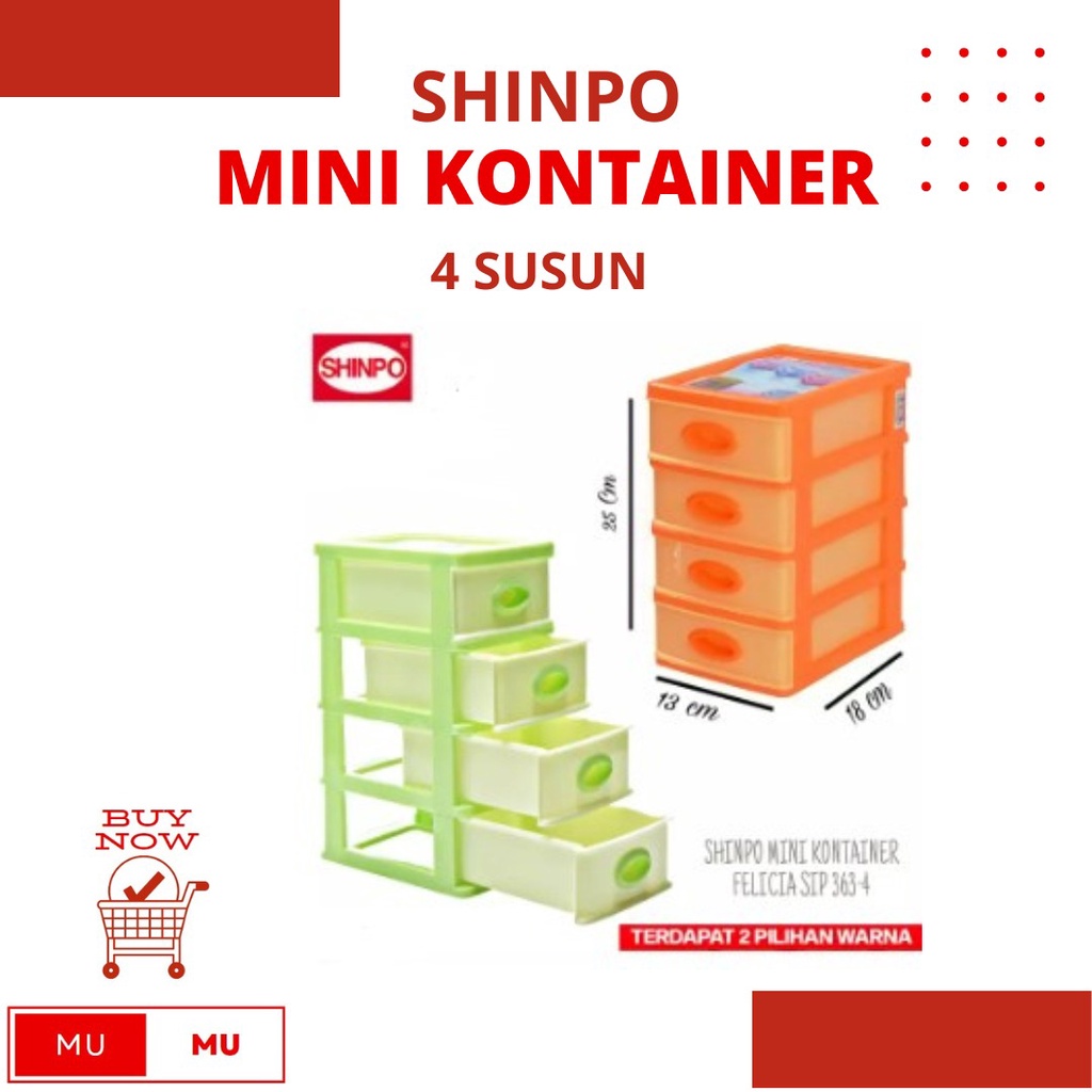 Jual Mini Kontainer Shinpo Laci Penyimpanan 4 Susun | Shopee Indonesia