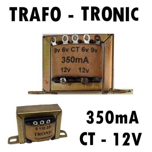 Jual Trafo 350mA CT Merk Tronic CT 6V 9V 12V 350 mA TRONIC Transformer ...