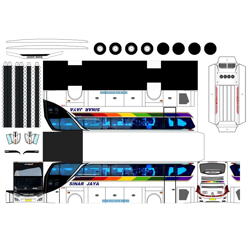 Jual DIY Miniatur Bus Sinar Jaya Papercraft Lembaran | Shopee Indonesia