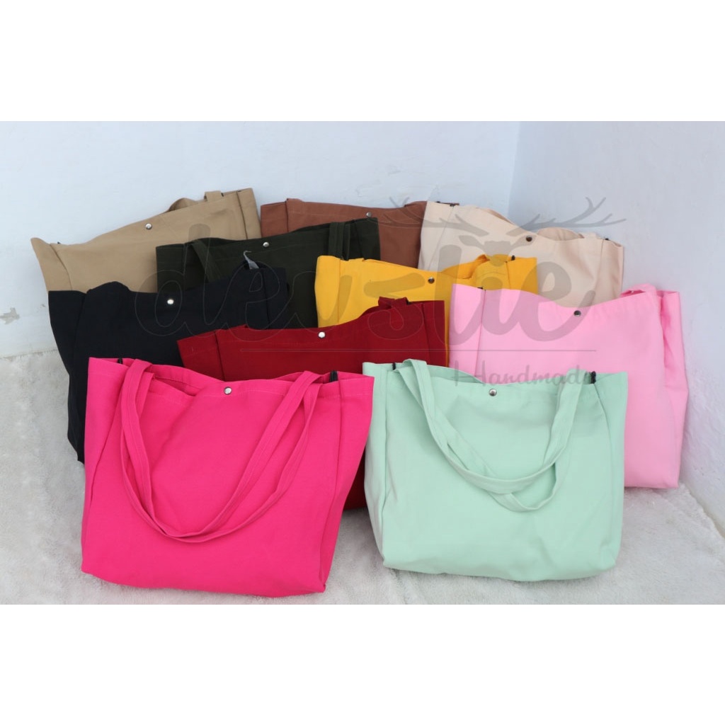 Jual TOTEBAG NUDIE/TOTEBAG CANVAS POLOS TEBAL/READY STOK TERMURAH | Shopee Indonesia