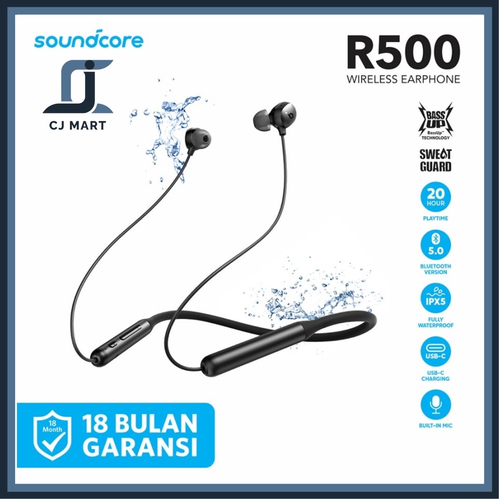 Jual ANKER Earphone Bluetooth Soundcore R500 - A3213 | Shopee Indonesia