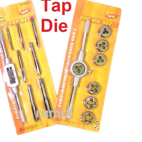 Jual Set Tap Die Alat Metrik Alat Pembuat Drat Metric Hand Tap Set ...