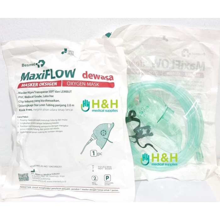 Jual Maxiflow Dewasa / Oksigen Mask / Masker Oksigen / Oxygen Mask ...
