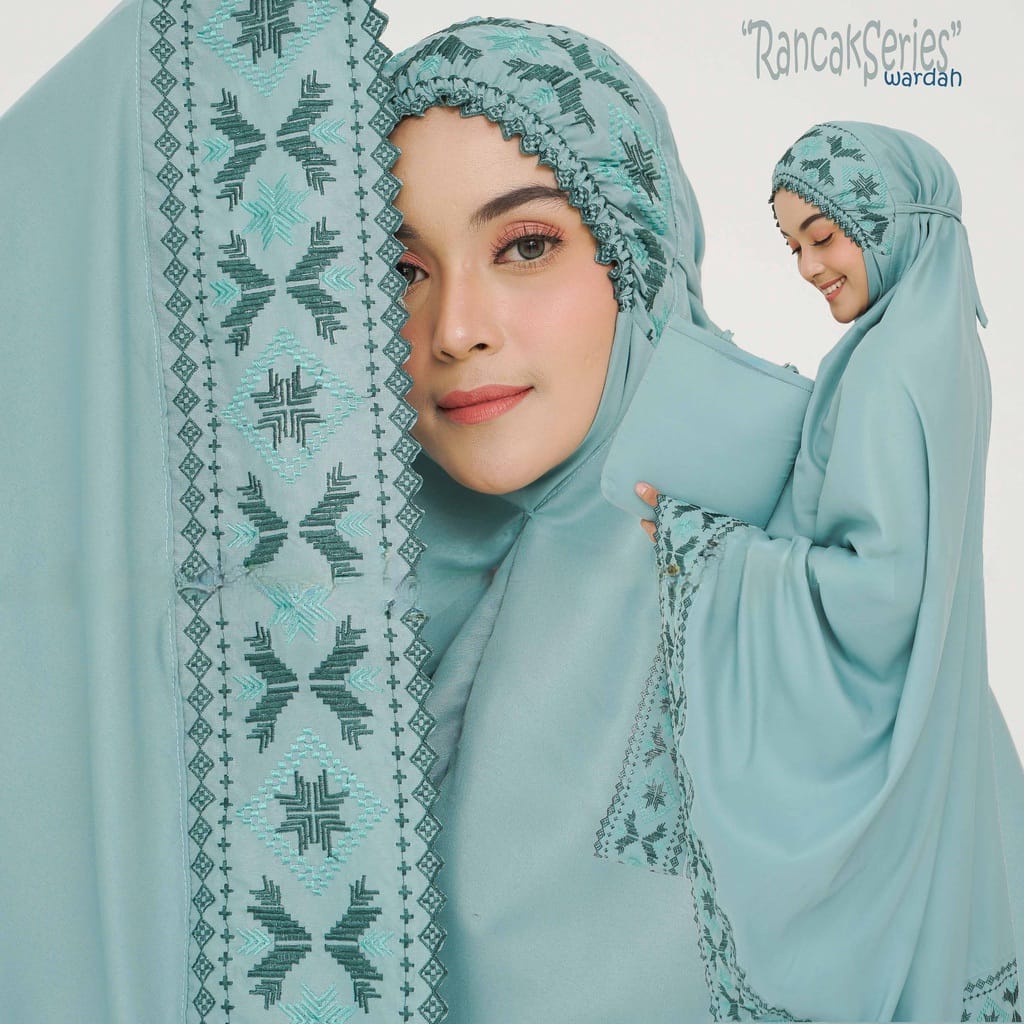 Jual Mukena Bordir Khadijah Songket Jumbo Mukena Premium Bordir Full ...