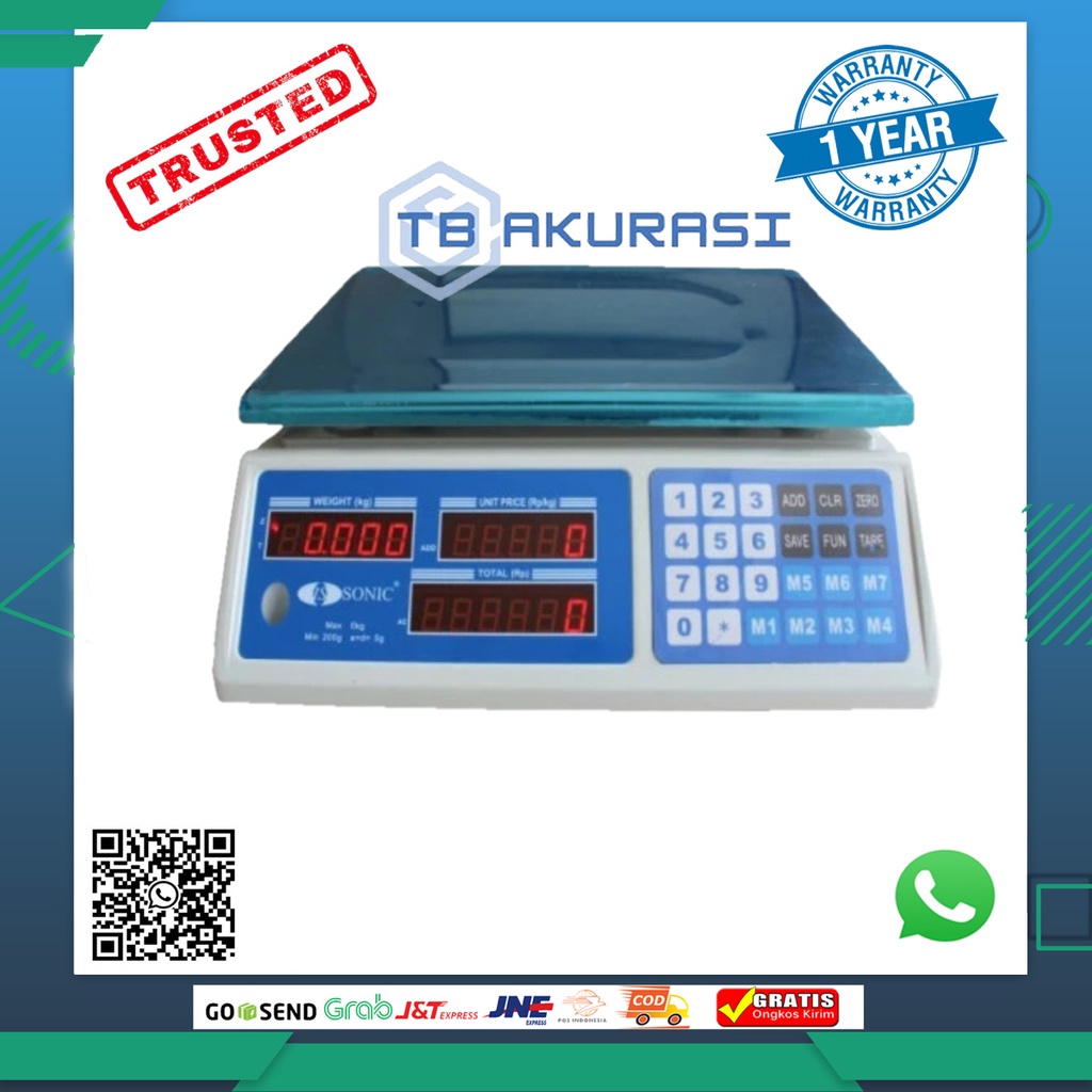 Jual Timbangan digital/timbangan laundry/timbangan buah merk SONIC 30 kg | Shopee Indonesia