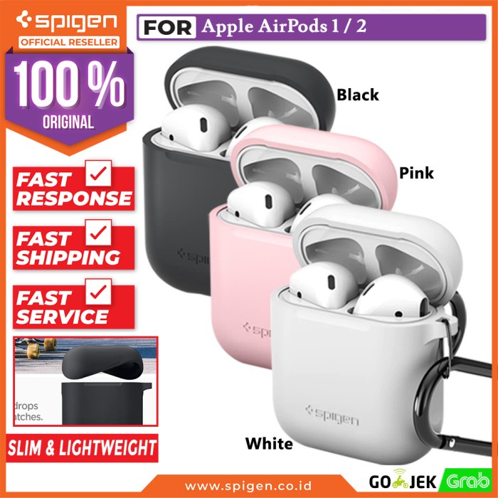 Jual EARPOD Apple Airpods Case Silicone Spigen Apple Airpods Pouch ...