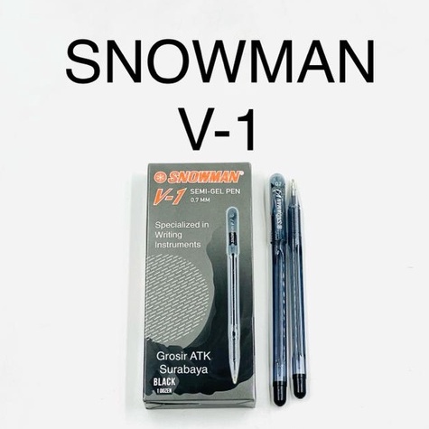 Jual BOLPEN SNOWMAN V-1 / Pulpen Bolpoin Snowman V1 V 1 V-1 0.7 mm ...