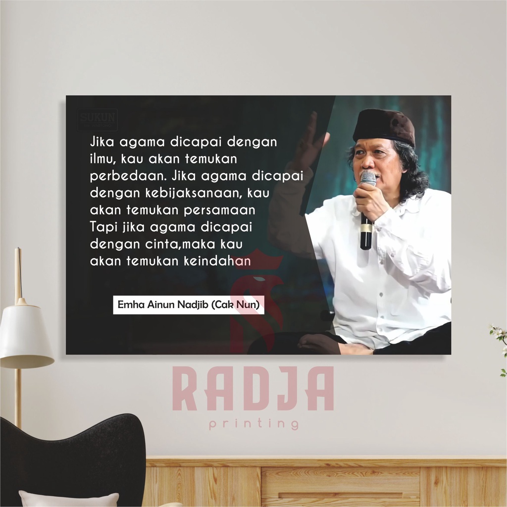 Jual Poster Nasehat Ulama (Cak Nun) 20x30cm Hiasan Dinding Minimalis ...
