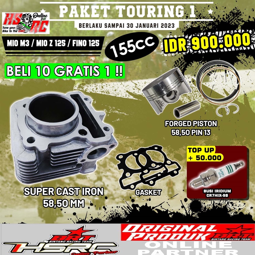 Jual PAKET BORE UP Touring RACING BRT YAMAHA MIO M3 FINO 125 Fi Mio Z S ...