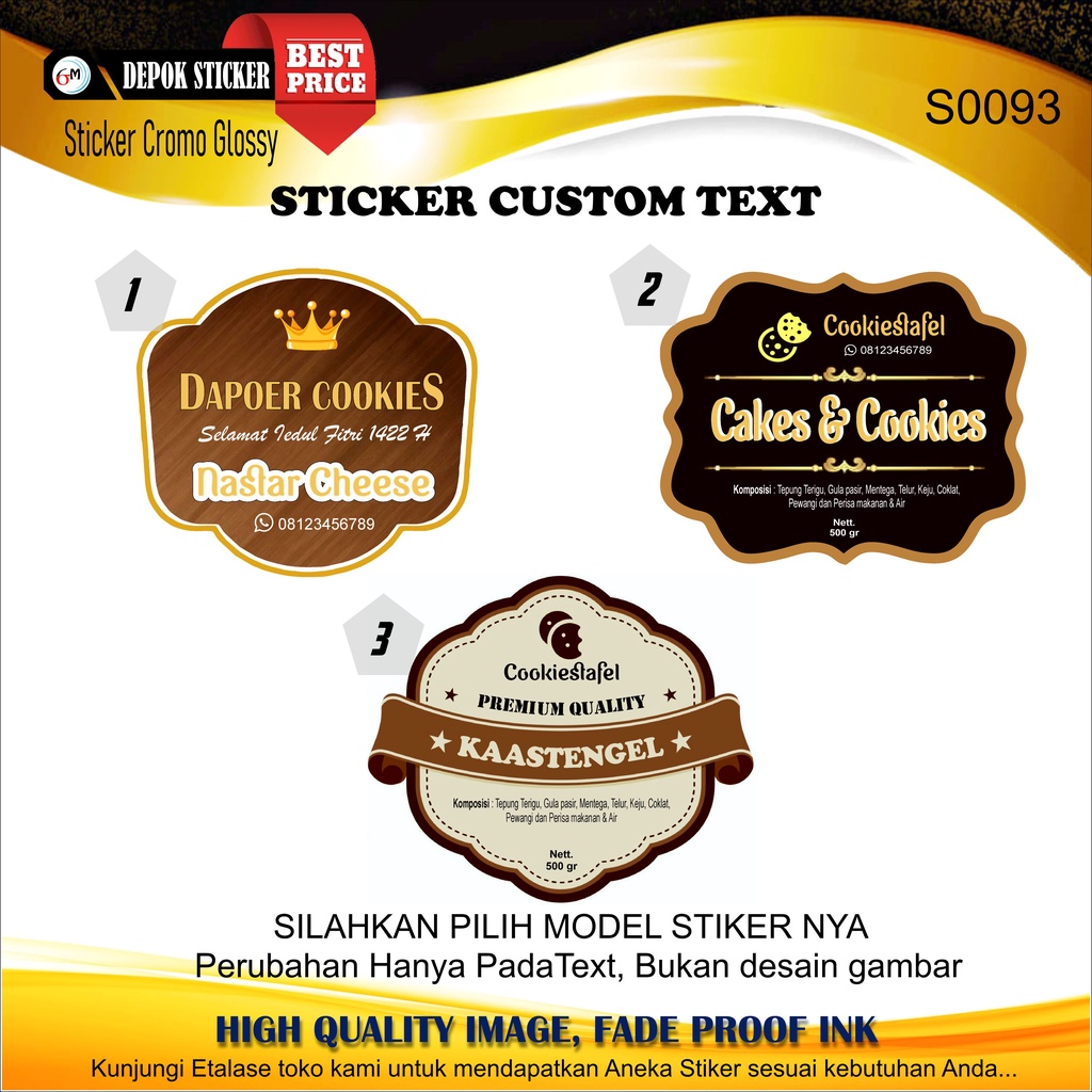 Jual Stiker kue lebaran | Shopee Indonesia