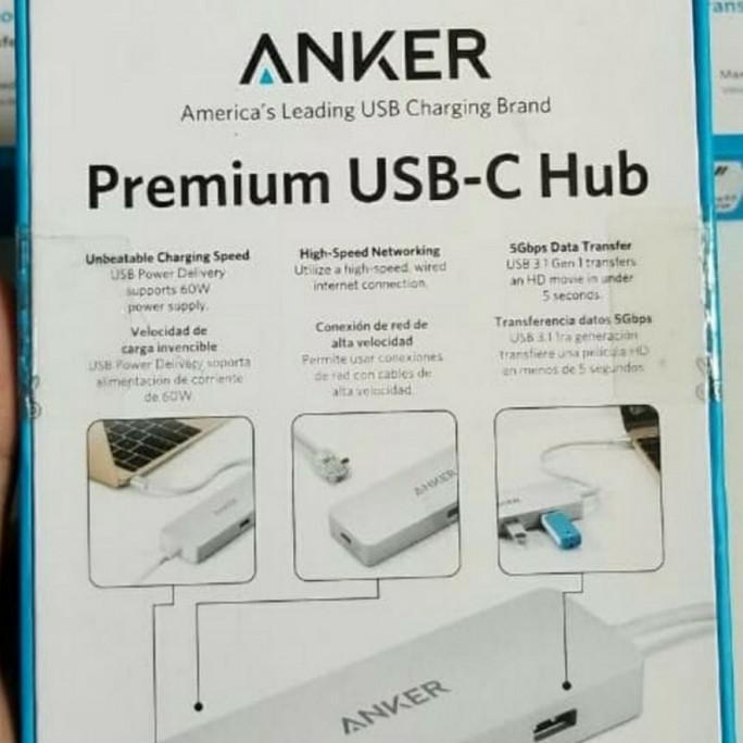 Jual Anker Premium USB C Hub Ethernet Macbook PD Power Delivery A8302 ...