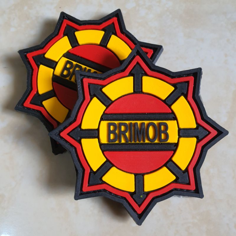 Jual patch rubber logo roda brimob - polisi - polri - police - tempelan ...