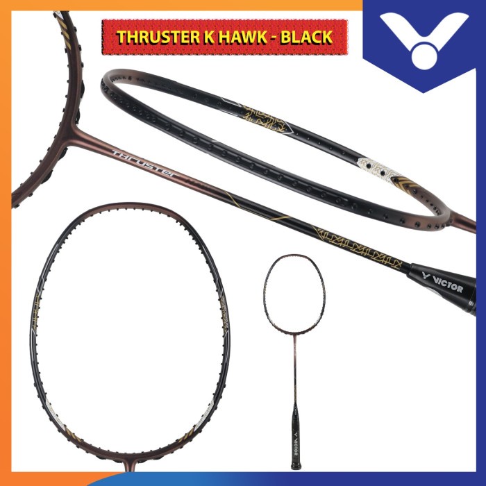 Jual VICTOR THRUSTER K-HAWK BLACK RAKET BADMINTON ORIGINAL | Shopee ...