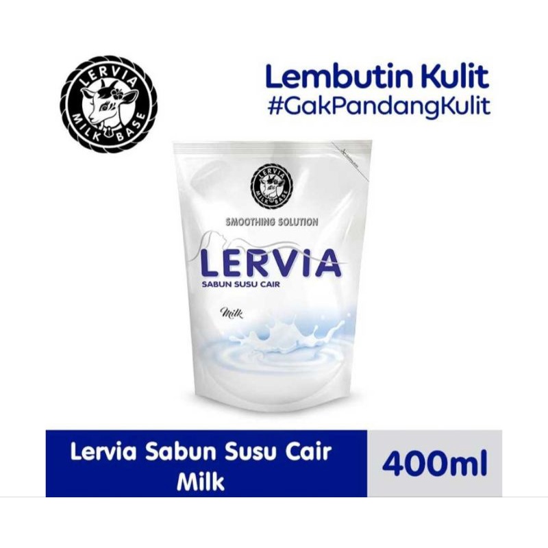 Jual Lervia body wash sabun mandi susu milk lembutin kulit lervia 400 ...