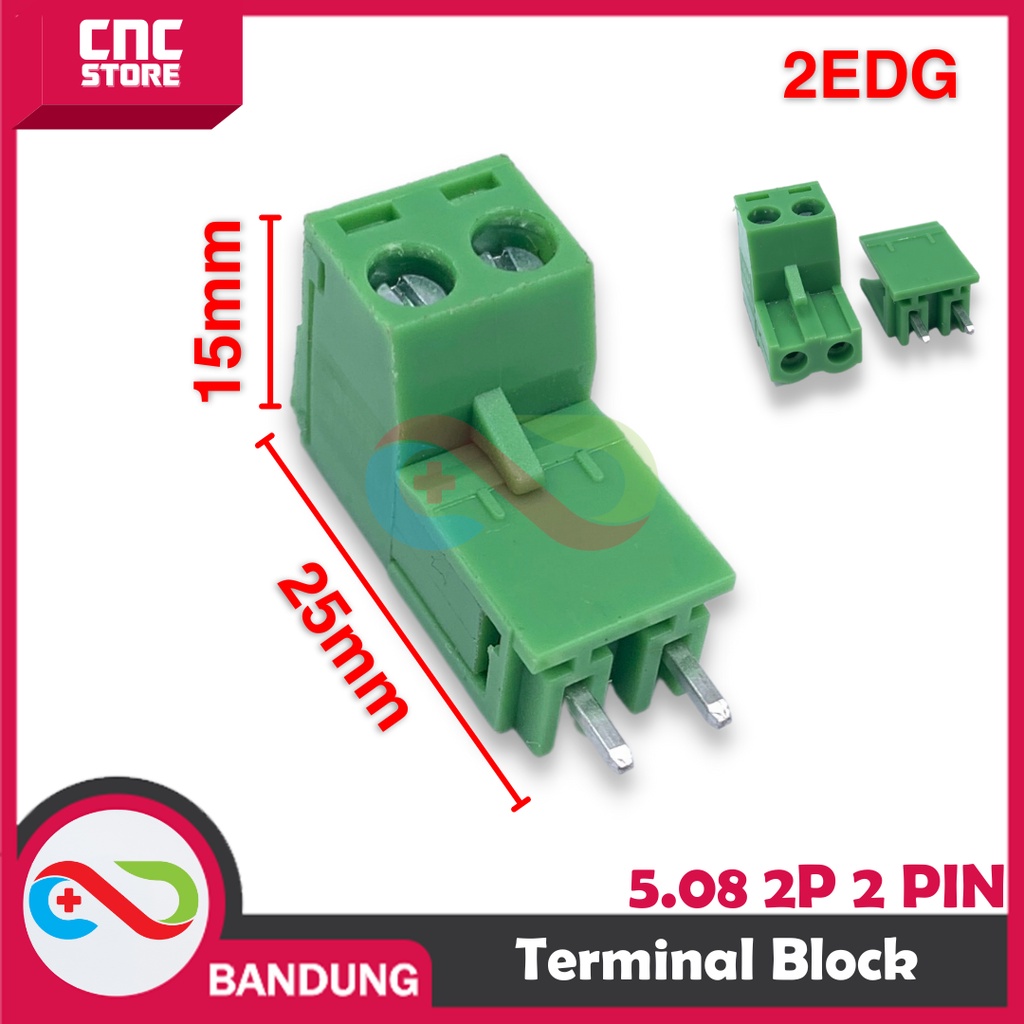 Jual TERMINAL BLOCK 2EDG 5.08 2P 2 PIN GREEN | Shopee Indonesia