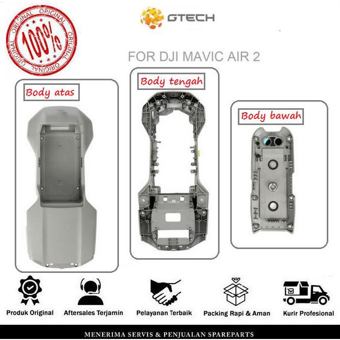 Jual DJI Mavic Air 2 Body Atas Bawah Tengah - Body Middle Upper Bottom ...