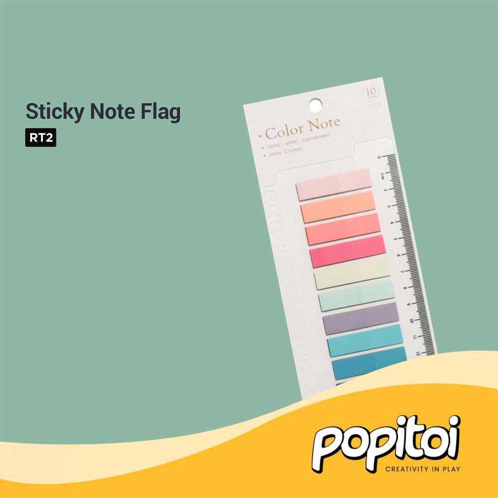 Jual OSSO PET Sticky Note Flag with Ruler (200 pcs) Index Flag Pembatas ...