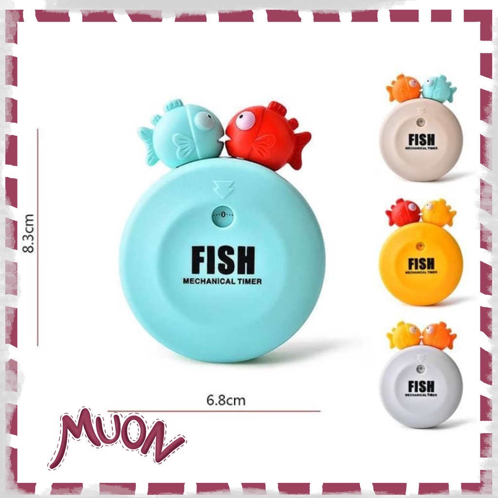 Jual Timer Masak Dapur Fish Ikan Mechanical Stopwatch Jam Baking Unik ...