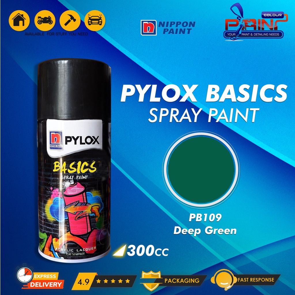 Jual Cat Semprot Nippon Paint PYLOX BASICS 300cc - PB109 Deep Green | Shopee Indonesia