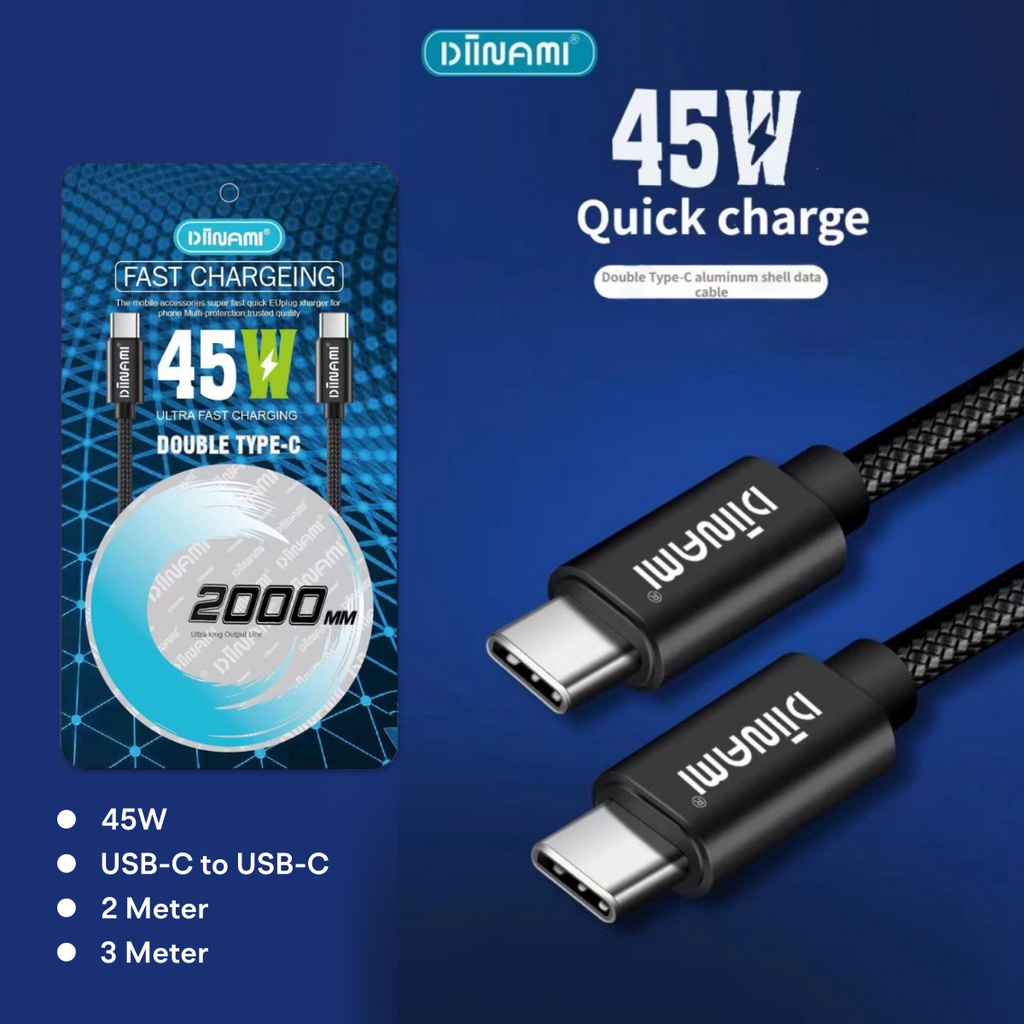 Jual FAST KABEL DATA 45W SUPER FAST CHARGING THUNDERBOLT TYPE C TO TYPE ...