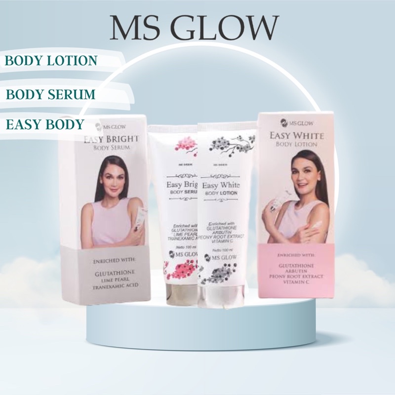 Jual MS GLOW EASY BODY SERIES / MSGLOW EASY BRIGHT BODY SERUM / EASY ...