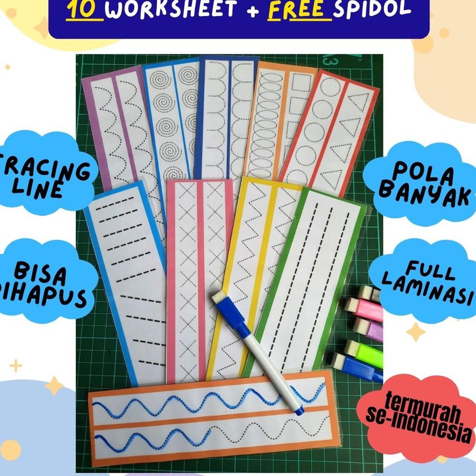 Jual WORKSHEET ANAK 2 3 4 5 6 tahun PRINTABLE PAUD PRESCHOOL TK Buku ...