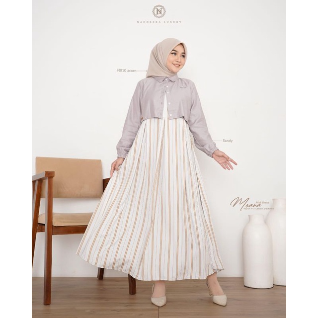 Jual MOANA MIDI DRESS BY NADHEERA LUXURY | NADHEERA MIDI DRESS | MIDI DRESS TERBARU | MIDI DRESS ...