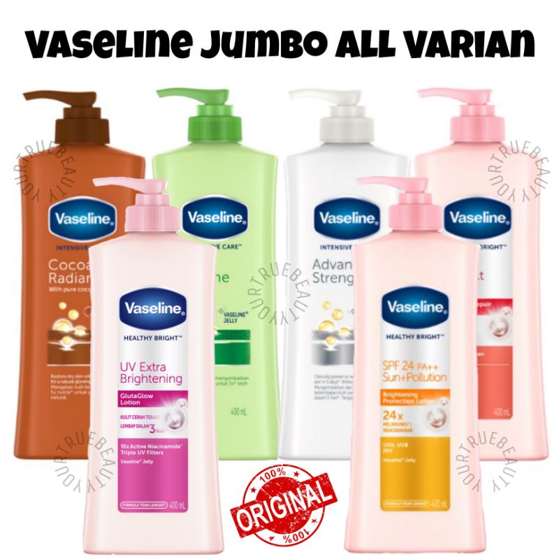 Jual Hand Body Vaseline Healthy Bright / Aloe Soothe / Cocoa Radiant ...