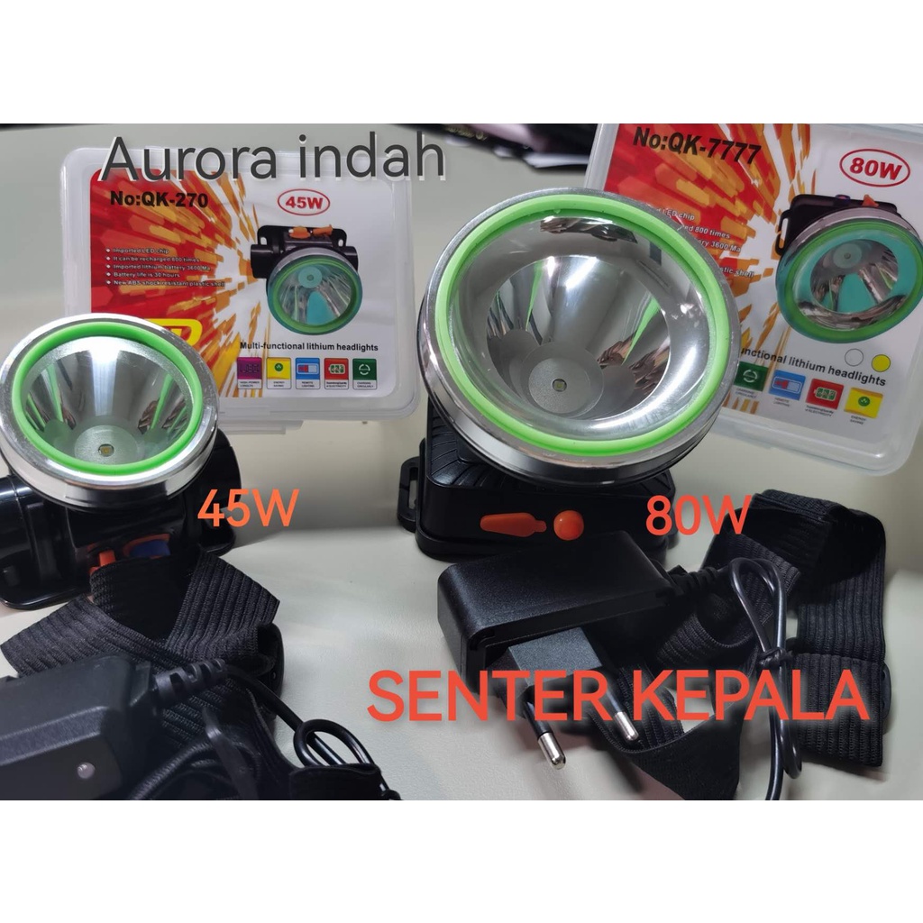Jual Senter Lampu Kepala Head Lamp Nyala Putih Kuning 35Watt / 45watt ...