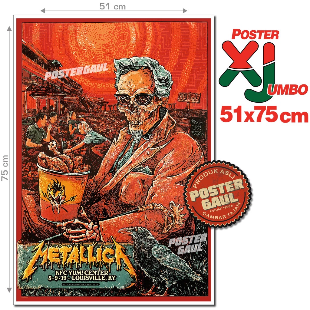 Jual Poster XJumbo REPRODUKSI POSTER KONSER : METALLICA - KFC YUM ...