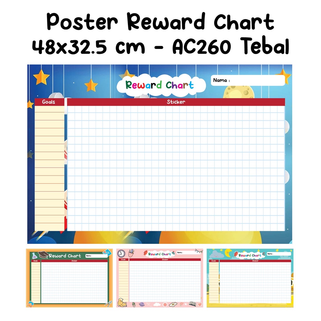 Jual Poster Reward Chart Anak Wipe & Clean | Shopee Indonesia