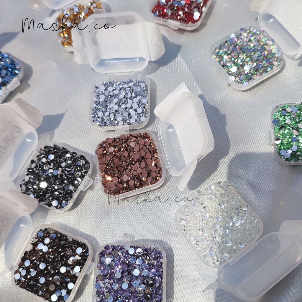 Jual Premium Rhinestone Gemstone Crystal Manik Manik Henna Kristal 3mm ...