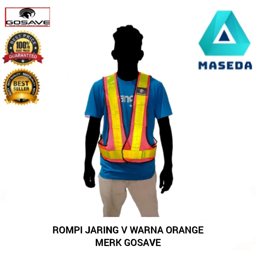 Jual ROMPI JARING, MODEL V, ORANGE, GO SAVE | Shopee Indonesia