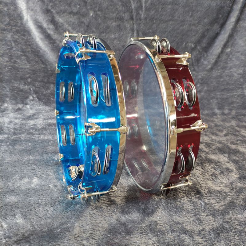 Jual Tambourine Tamborin Head Mika Transparan Double ring | Shopee ...