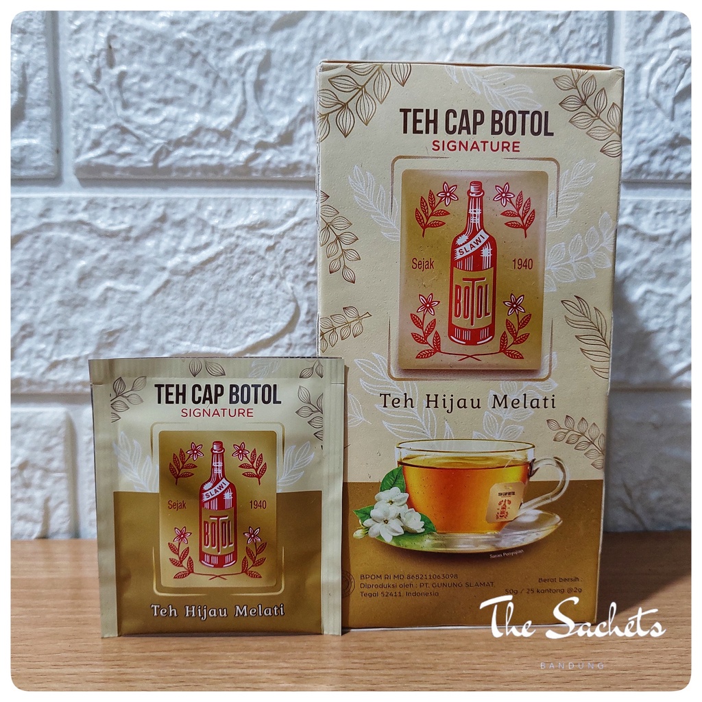 Jual Teh Cap Botol Signature Teh Hijau Melati Amplop | Shopee Indonesia