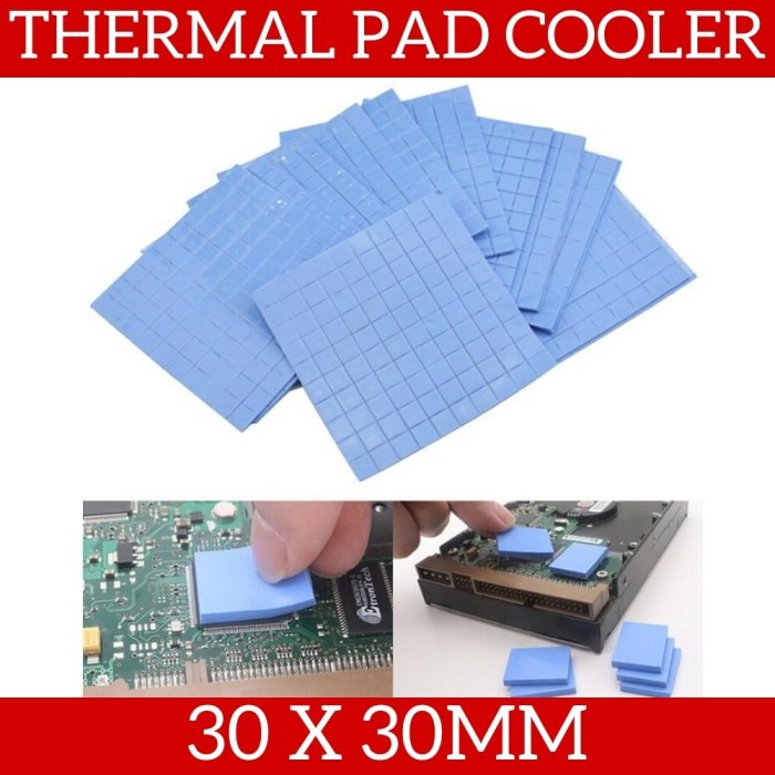 Jual Thermal Pad Cooler Conductivity Big Silicone 30mm x 30mm Tebal ...