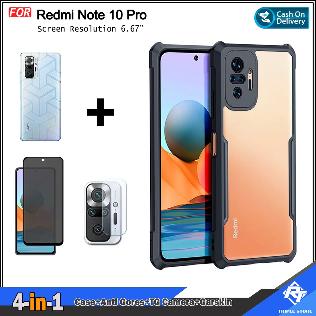 Jual Paket 4in1 Case Xiaomi Redmi Note 10 Pro Note 10 Pro Max Free Anti ...
