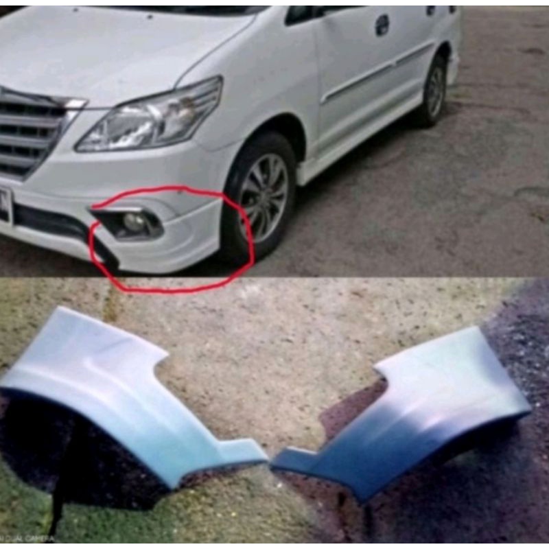 Jual Body kit depan inova bodykit innova luxury 2pcs foxy fiber ...