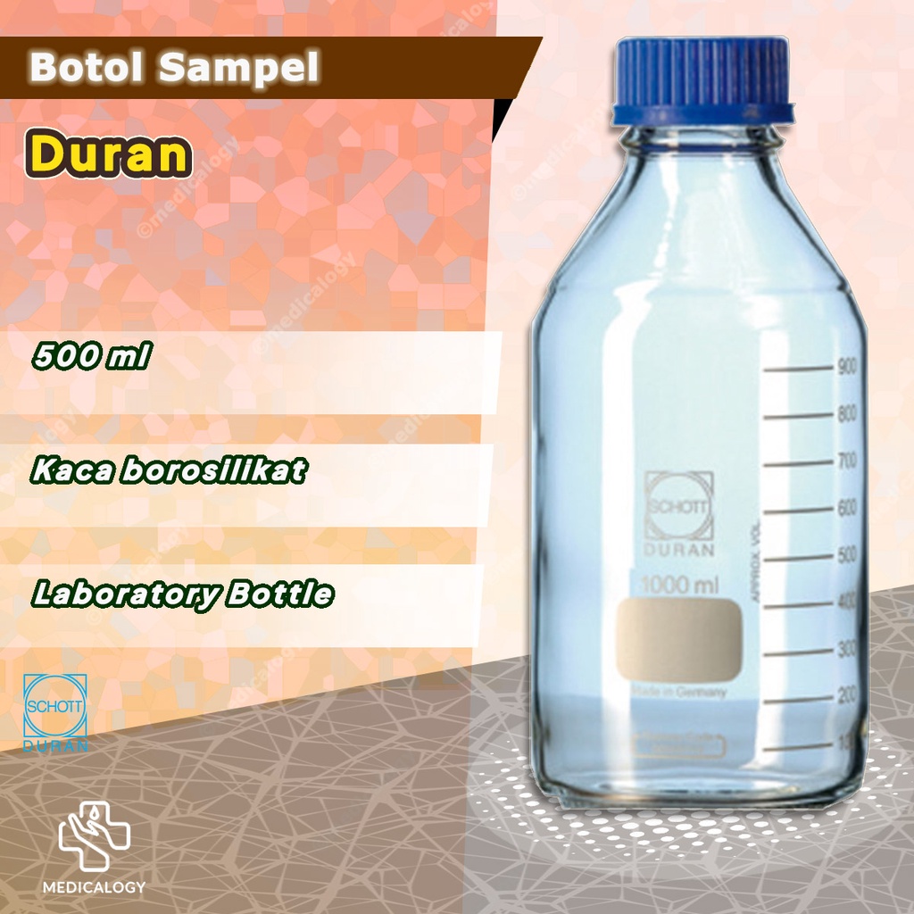 Jual Botol Sampel Bening 500 ml Duran 21801445 | Shopee Indonesia