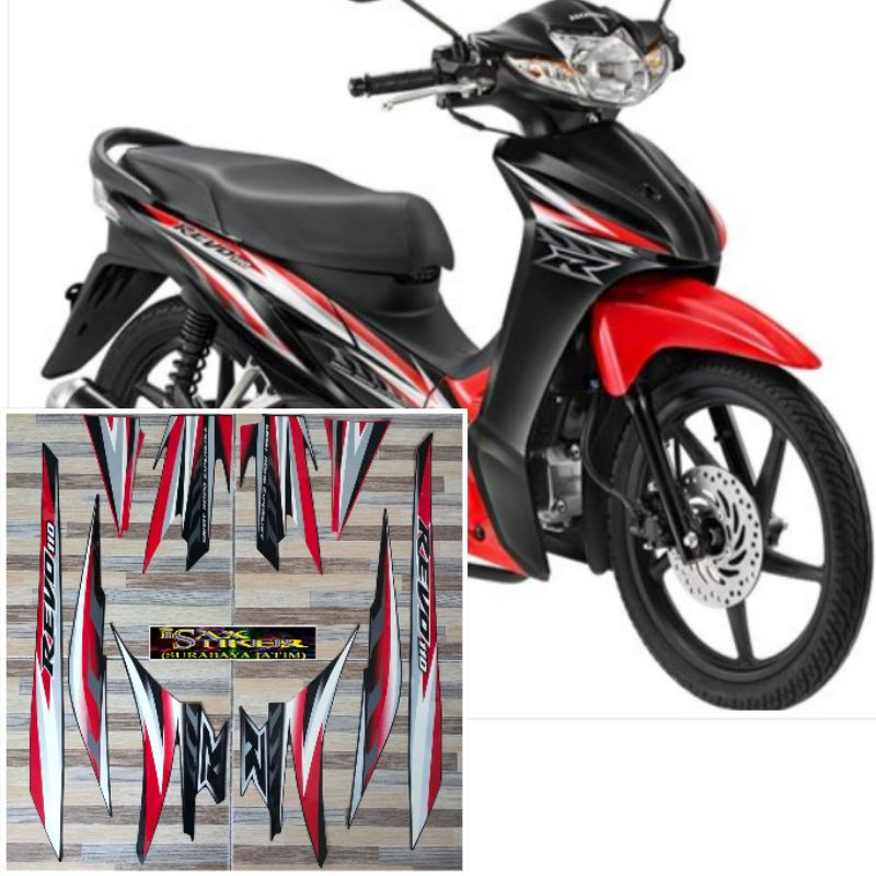 Jual striping original Honda Revo 110 cw merah hitam tahun 2011 ...