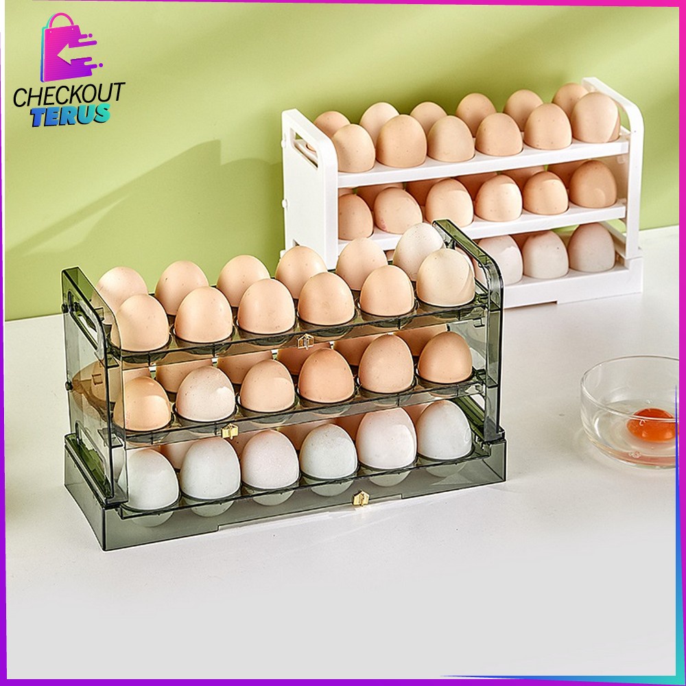 Jual CT C725 Rak Penyimpanan Telur 3 Tingkat Susun 36 Lubang Sekat ...
